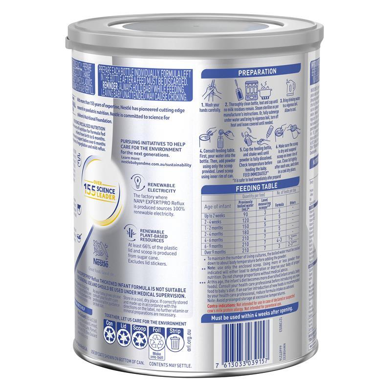 Buy Nestle NAN Reflux Baby Infant Formula for Regurgitation, From Birth ...