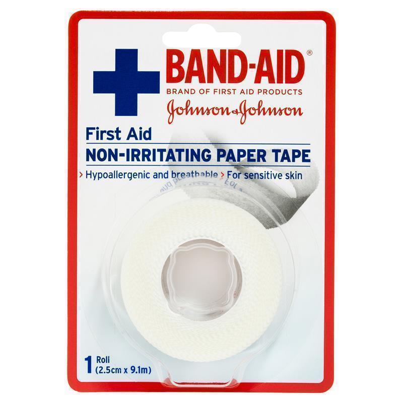 Buy Band-Aid First Aid Non-Irritating Paper Tape 2.5cm x 9.1m online at ...