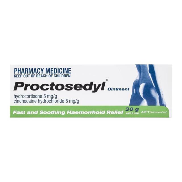 Buy Proctosedyl Haemorrhoids Relief Ointment Cream 30g online at ...