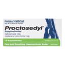 Buy Proctosedyl Haemorrhoids Relief Suppositories 12 Pack online at ...