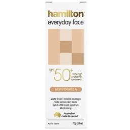 Buy Hamilton SPF 50+ Everyday Face Cream 75g online at Chemist Warehouse