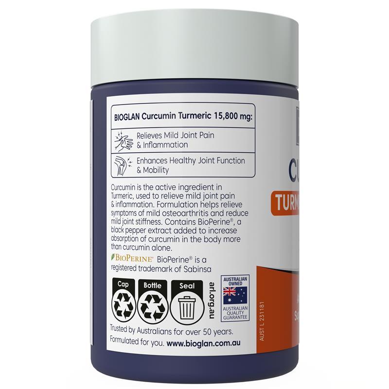 Buy Bioglan Curcumin 60 Tablets online at Chemist Warehouse