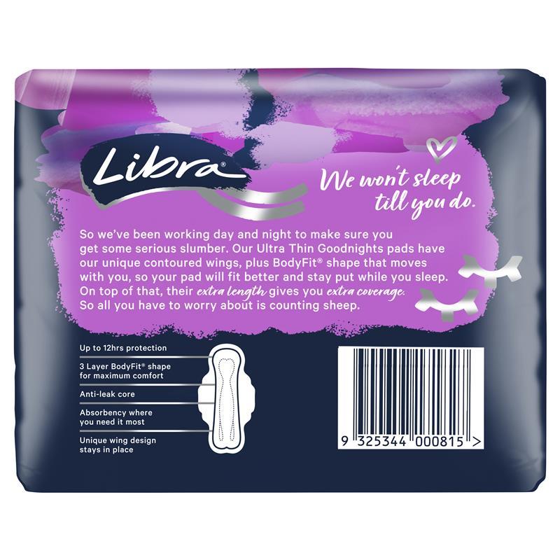 Buy Libra Goodnights Pads Ultra Thin 20 online at Chemist Warehouse