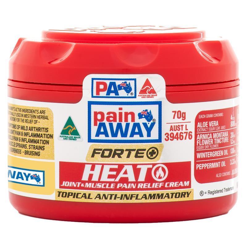 Buy Pain Away Forte + Heat Joint & Muscle Pain Relief Cream 70g online ...