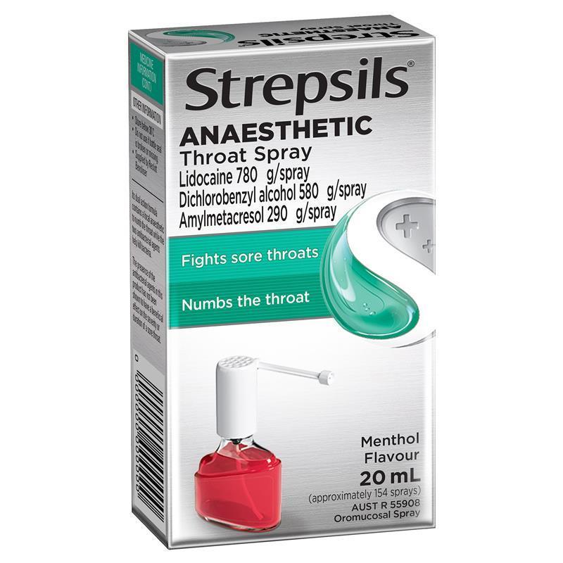 Buy Strepsils Plus Sore Throat Numbing Spray Pain Relief online at ...