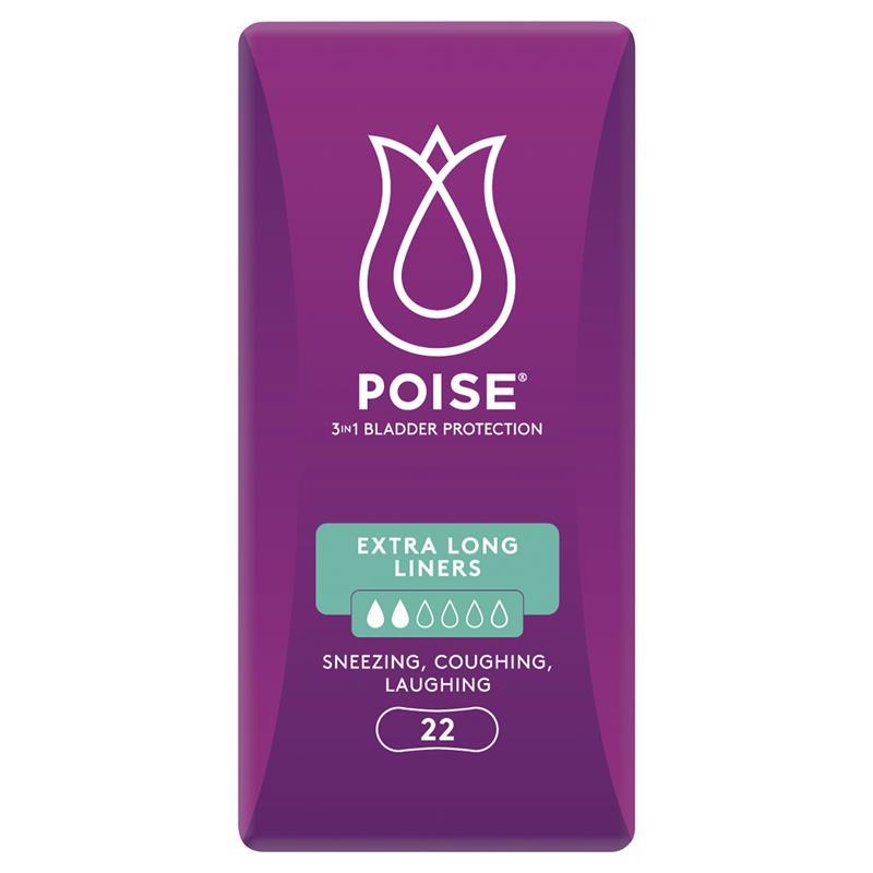 Buy Poise Liners Extra Long 22 Pack online at Chemist Warehouse