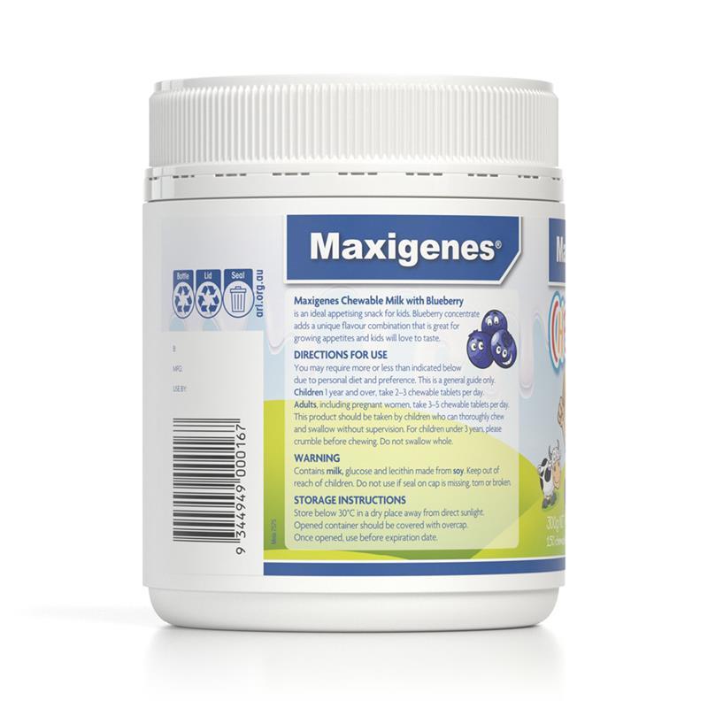 Buy Maxigenes Chewable Milk With Blueberry 150 Tablets online at ...