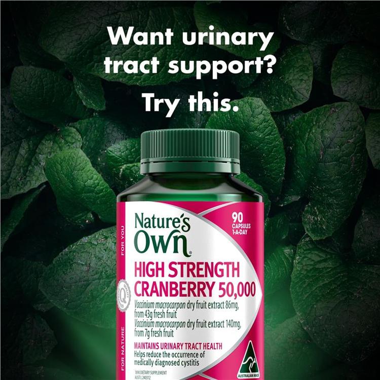 Buy Nature's Own High Strength Cranberry 50,000mg 90 Capsules online at ...