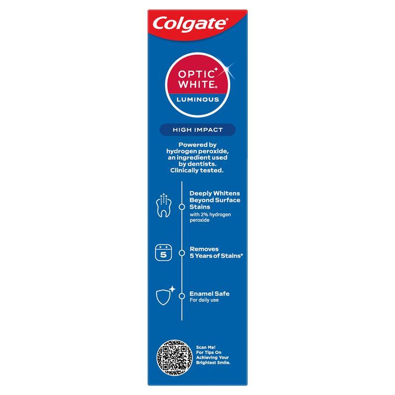 Buy Colgate Toothpaste Optic White Luminous High Impact Teeth Whitening ...