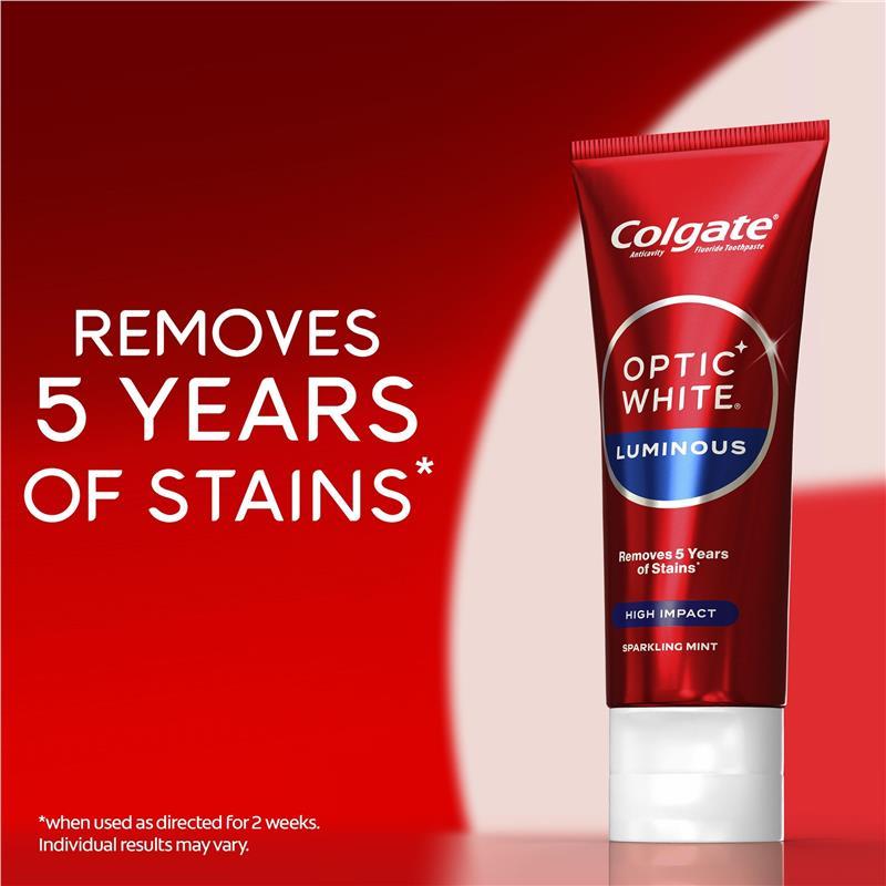 Buy Colgate Toothpaste Optic White Luminous High Impact Teeth Whitening ...