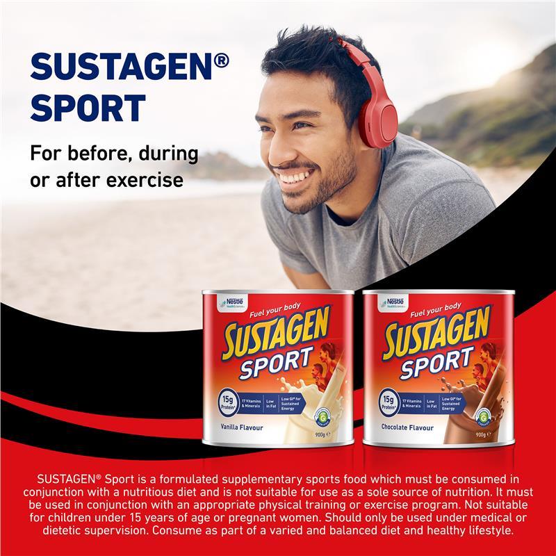 Buy Sustagen Sports Nutrition Powder Supplement Chocolate Flavour 910g ...