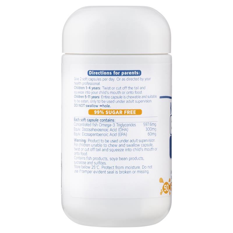 Buy Nature's Way Kids Smart DHA 300mg Triple Strength 50 Soft Capsules ...