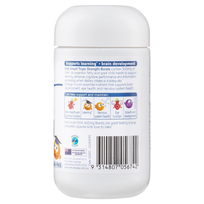 Buy Nature's Way Kids Smart DHA 300mg Triple Strength 50 Soft Capsules ...