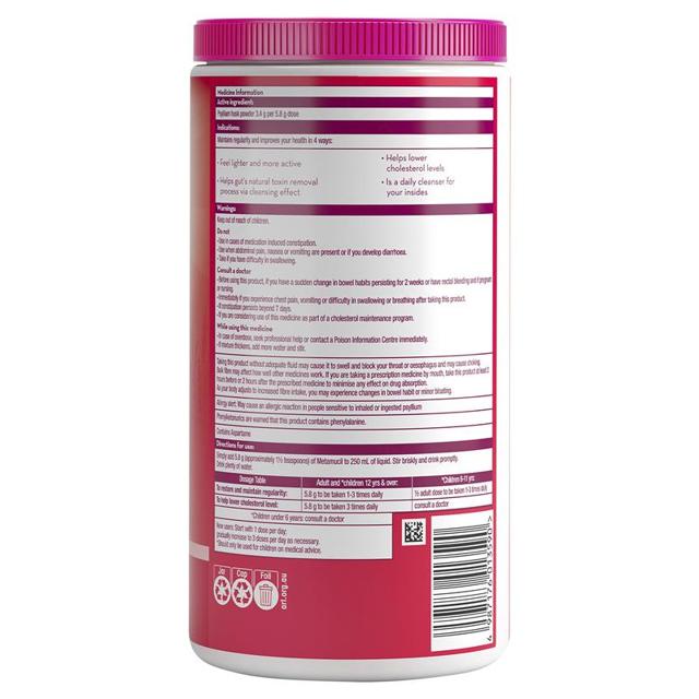Buy Metamucil Fibre Supplement Wild Berry Smooth 114 Doses online at ...