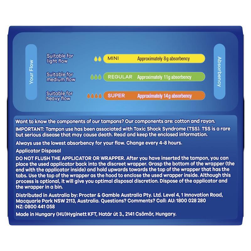 Buy Tampax Mini Tampons with Applicator 20 Pack online at Chemist Warehouse