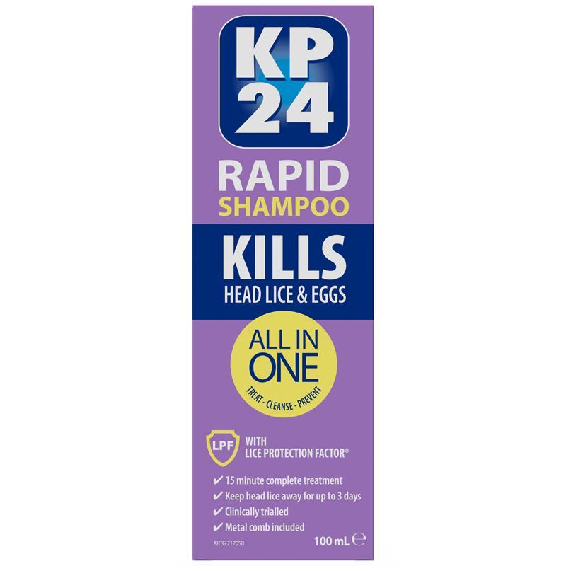 Buy KP24 Rapid 15 Minute Head Lice/Nit Shampoo with Lice Protection ...