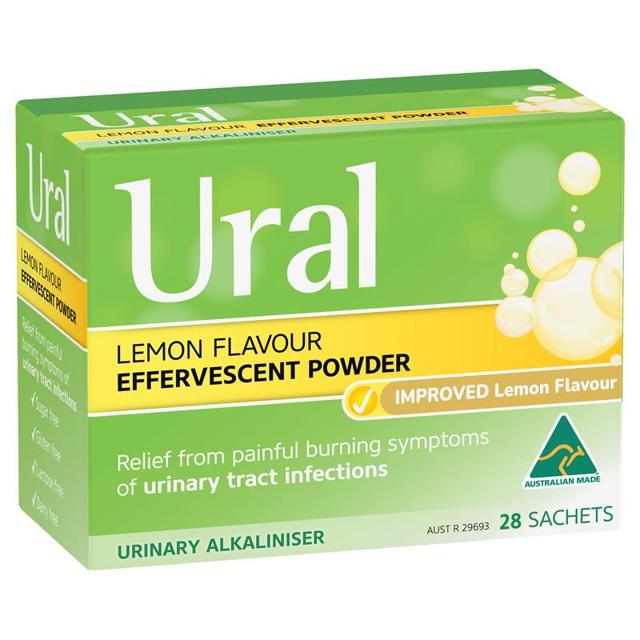 Buy Ural Effervescent Powder Lemon 28 Sachets online at Chemist Warehouse