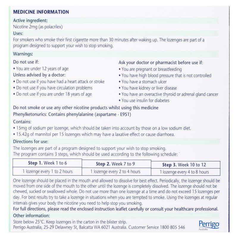 Buy Nicotinell Lozenges Mint 2mg 144 Exclusive Size online at Chemist ...