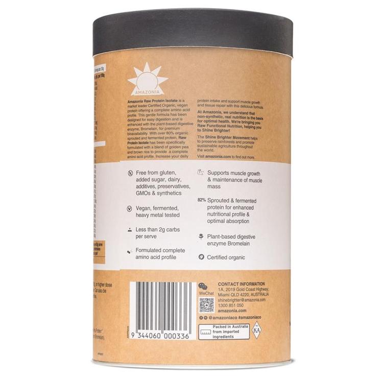 Buy Amazonia RAW Protein Isolate Natural 1kg online at Chemist Warehouse