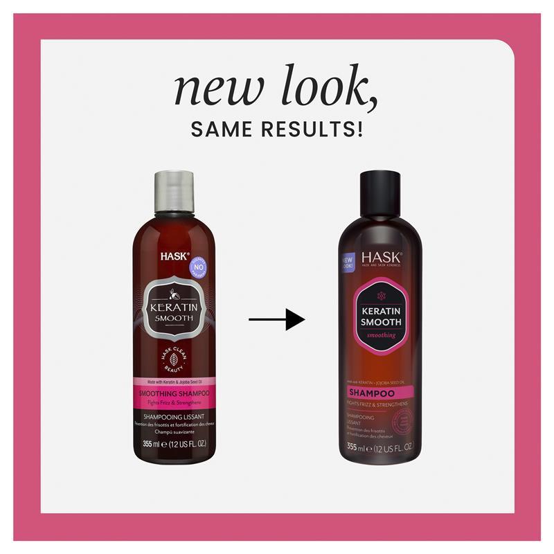 Buy Hask Keratin Protein Smoothing Shampoo 355ml online at Chemist ...