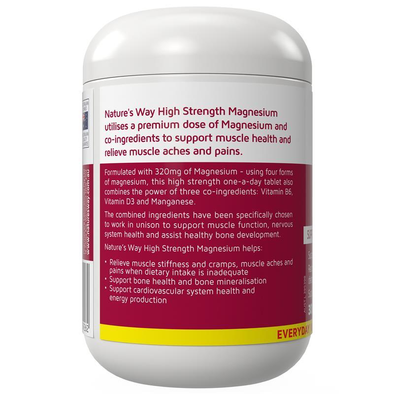 Buy Nature's Way High Strength Magnesium 600mg 300 Tablets online at ...