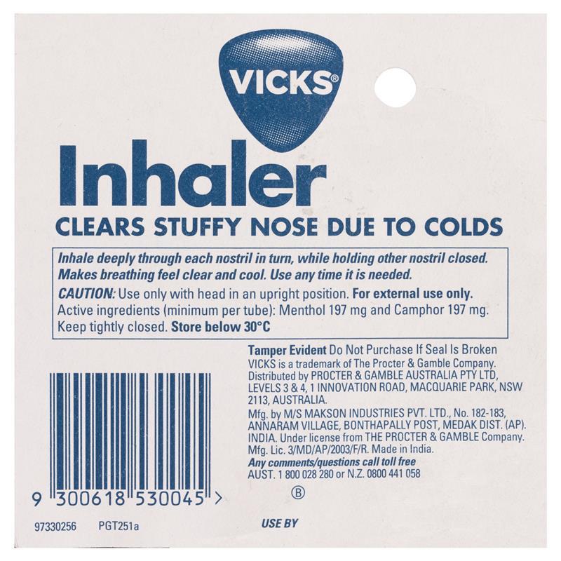 Buy Vicks Nasal Spray Decongestant Inhaler 0.5mL online at Chemist ...