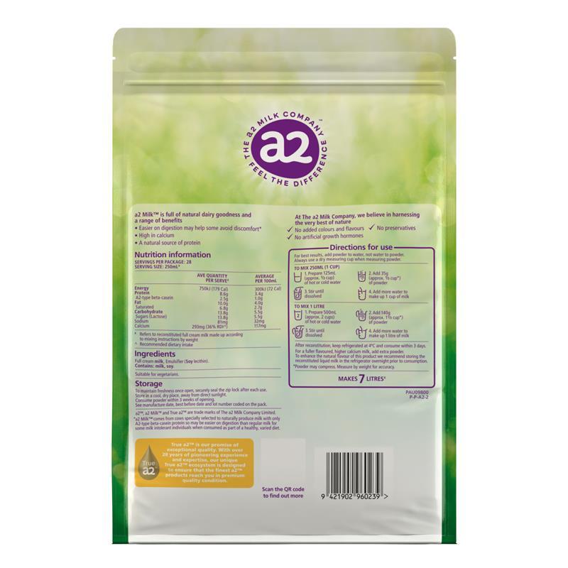 Buy A2 Milk Powder Full Cream 1kg online at Chemist Warehouse