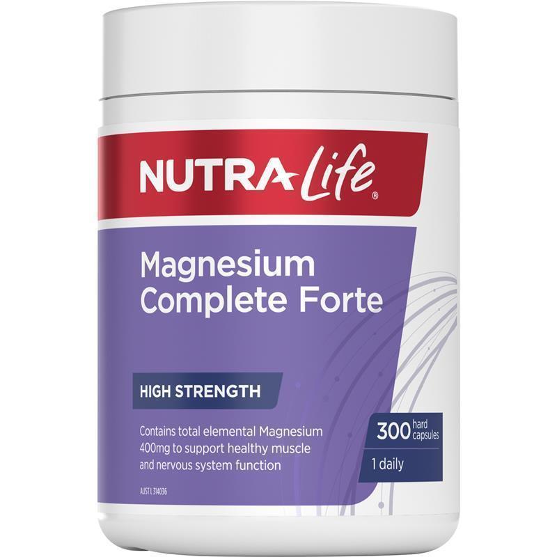 Buy Nutra-Life Magnesium Complete Forte 300 Capsules Exclusive Size ...
