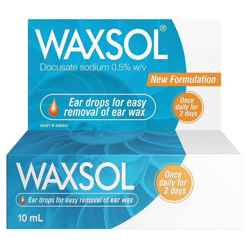 Buy Waxsol Ear Drops 0.5% 10mL online at Chemist Warehouse
