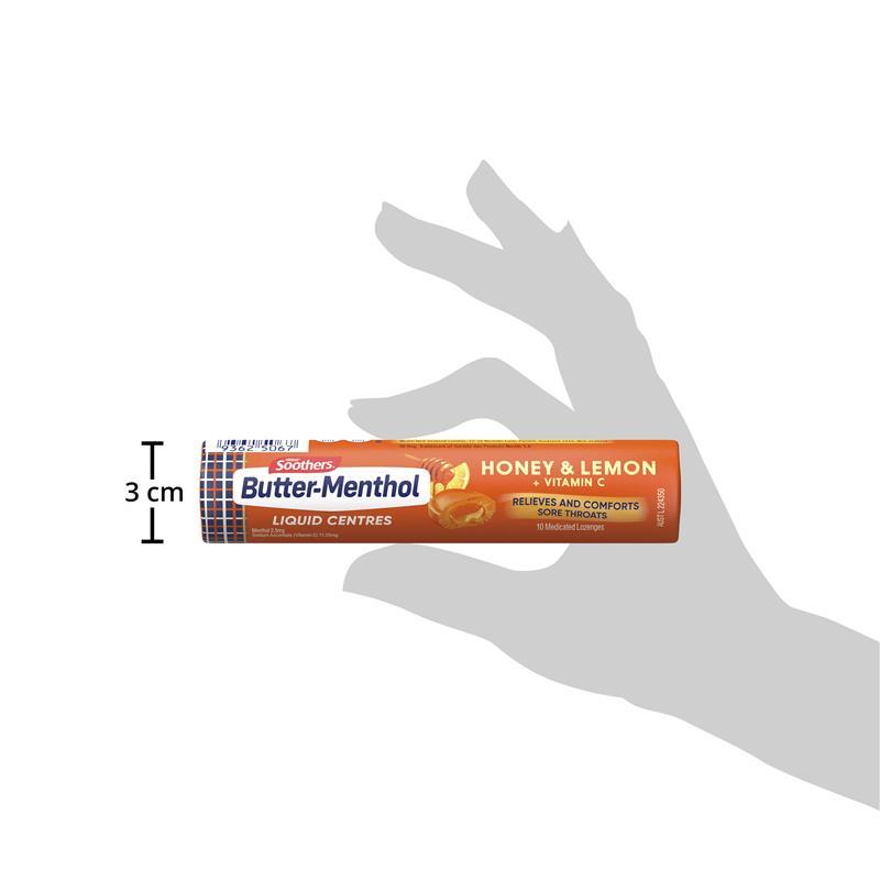 Buy Butter Menthol Liquid Center Honey Lemon 50g Stick online at ...