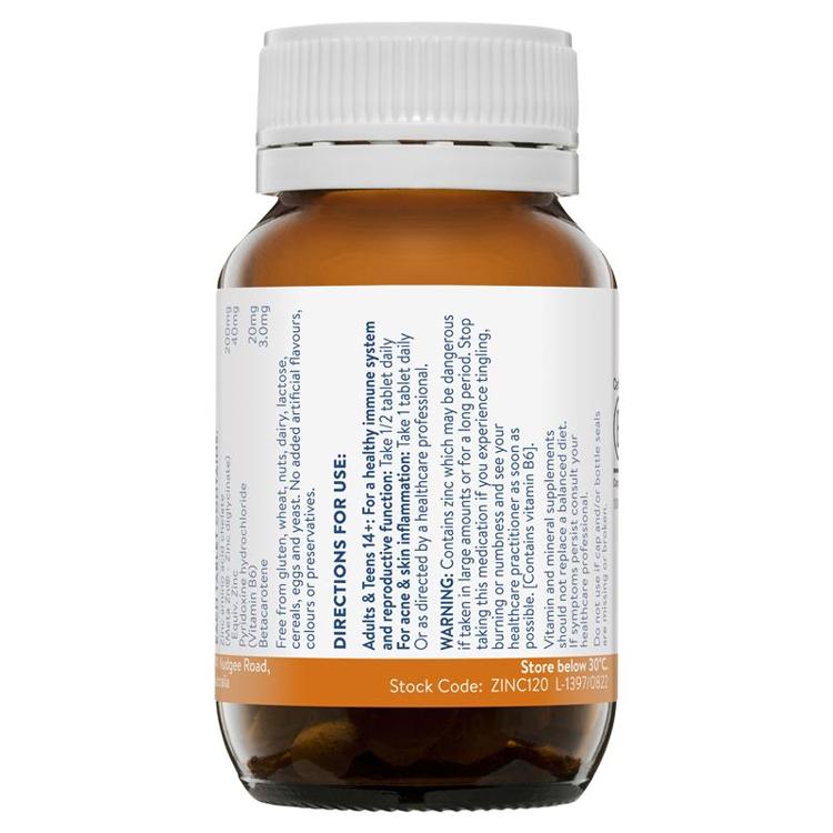 Buy Ethical Nutrients Mega Zinc 40mg 120 Tablets online at Chemist ...