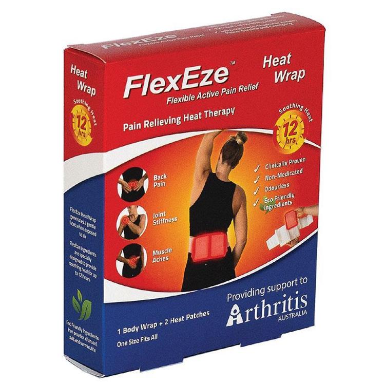 Buy FlexEze Heat Wrap 2 Heat Patches + 1 Body Wrap online at Chemist ...