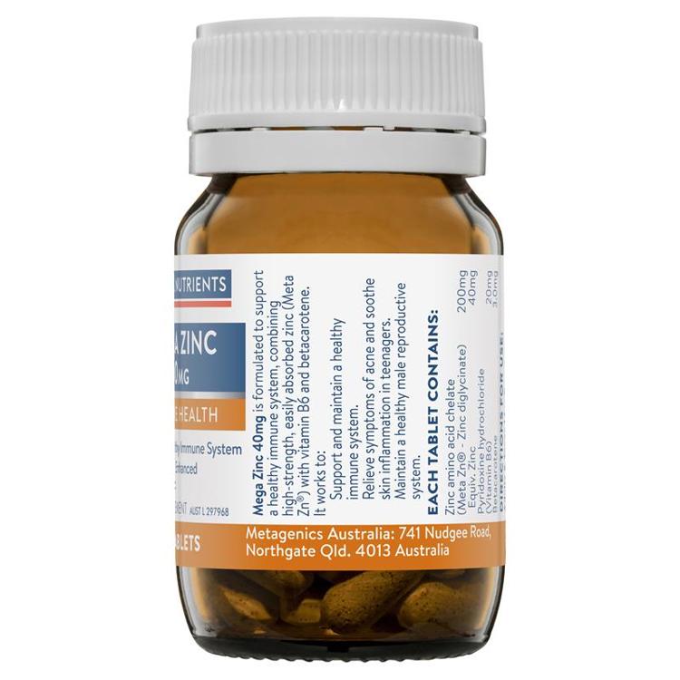 Buy Ethical Nutrients Mega Zinc 40mg 60 Tablets online at Chemist Warehouse