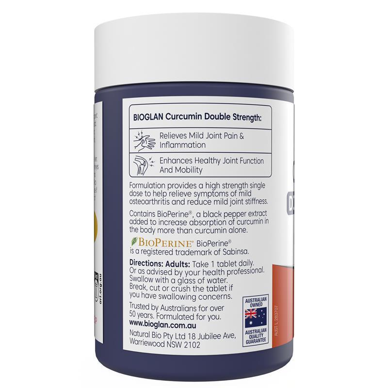 Buy Bioglan Curcumin Double Strength 1200mg 40 Tablets online at ...