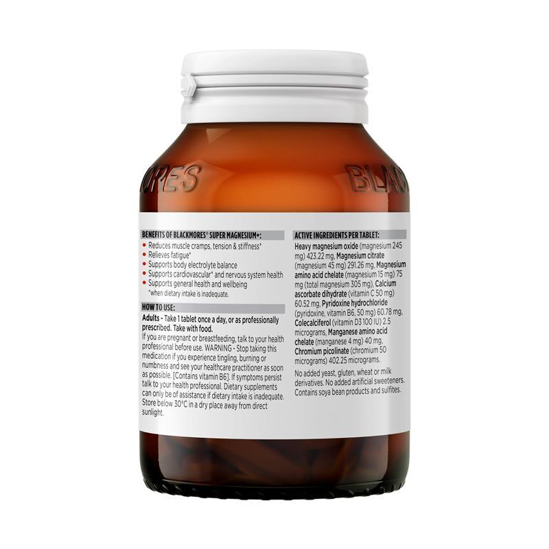 Buy Blackmores Super Magnesium Plus 100 Tablets online at Chemist Warehouse
