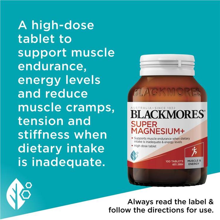 Buy Blackmores Super Magnesium Plus 100 Tablets online at Chemist Warehouse