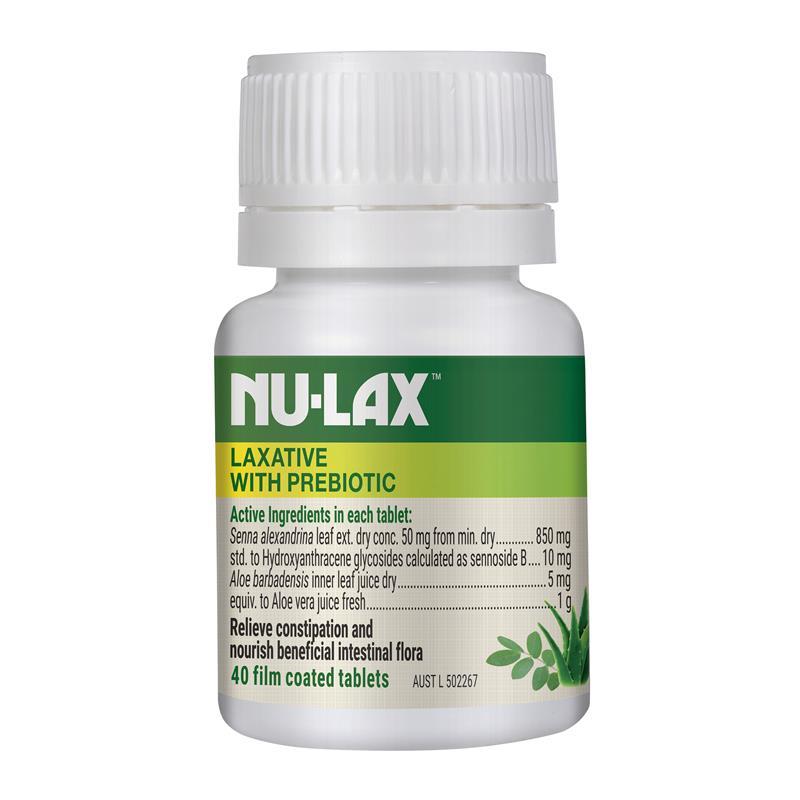 Buy Nulax Natural Laxative Tablets With Prebiotic Senna + Aloe 40 ...