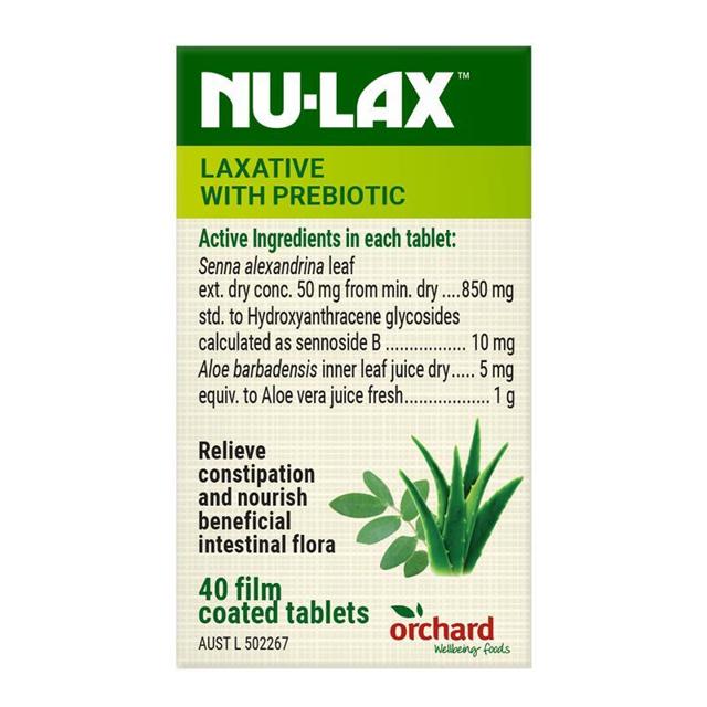 Buy Nulax Natural Laxative Tablets With Prebiotic Senna + Aloe 40 ...