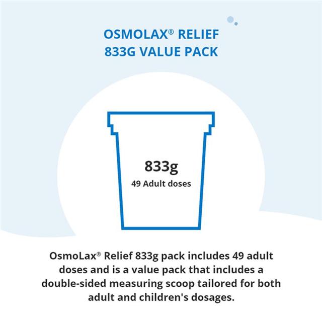 Buy OsmoLax Relief Laxative Powder 49 Dose 833g - Macrogol Constipation ...