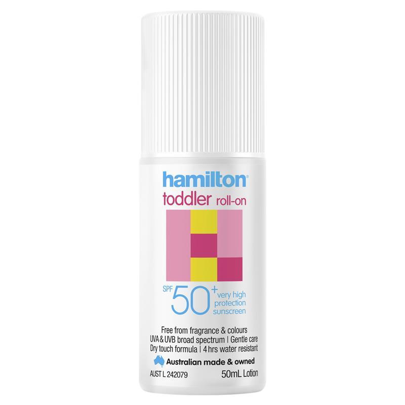 Buy Hamilton Sun SPF 50+ Toddler Roll On 50ml online at Chemist Warehouse