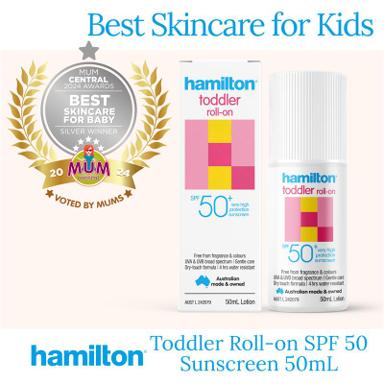Buy Hamilton Sun SPF 50+ Toddler Roll On 50ml online at Chemist Warehouse