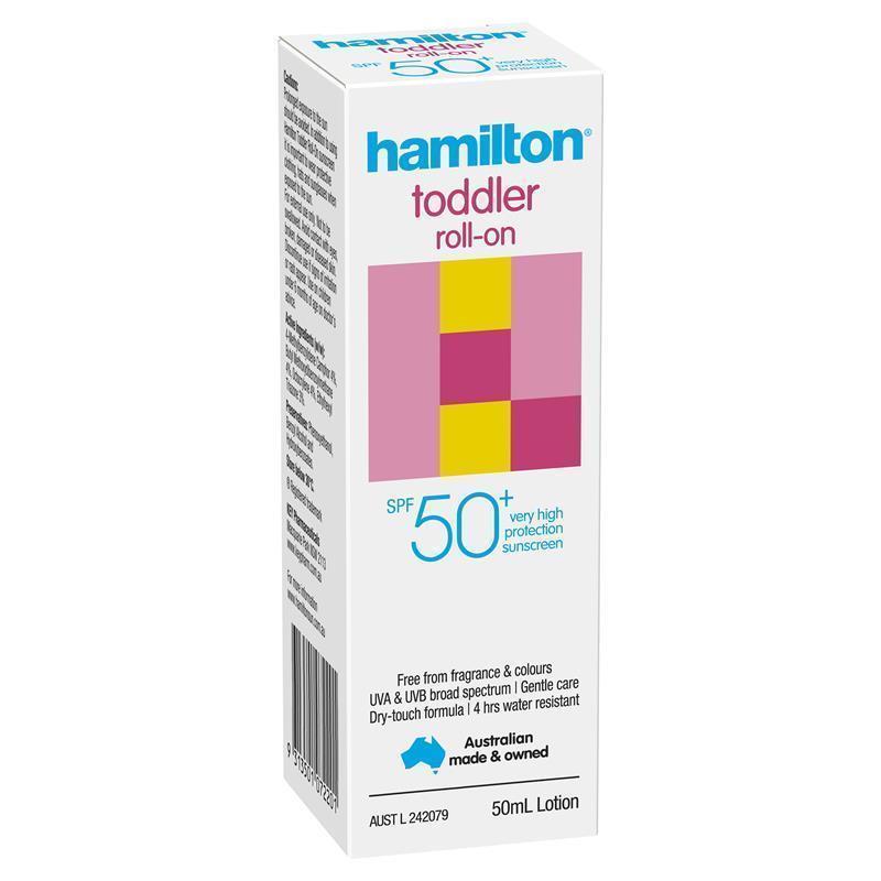 Buy Hamilton Sun SPF 50+ Toddler Roll On 50ml online at Chemist Warehouse
