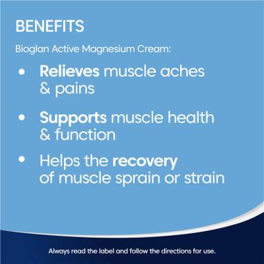 Buy Bioglan Active Magnesium Cream 100g online at Chemist Warehouse