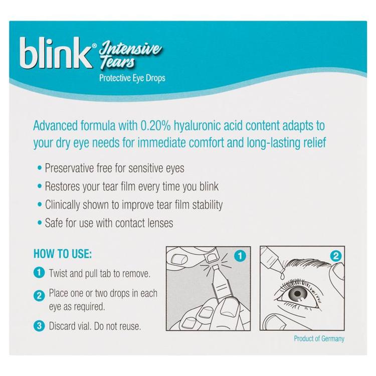 Buy Blink Intensive Tears 0.4 x 20 Vials online at Chemist Warehouse