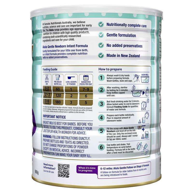 Buy Alula Original Stage 1 Newborn Infant Formula 0-6 Months 900g ...