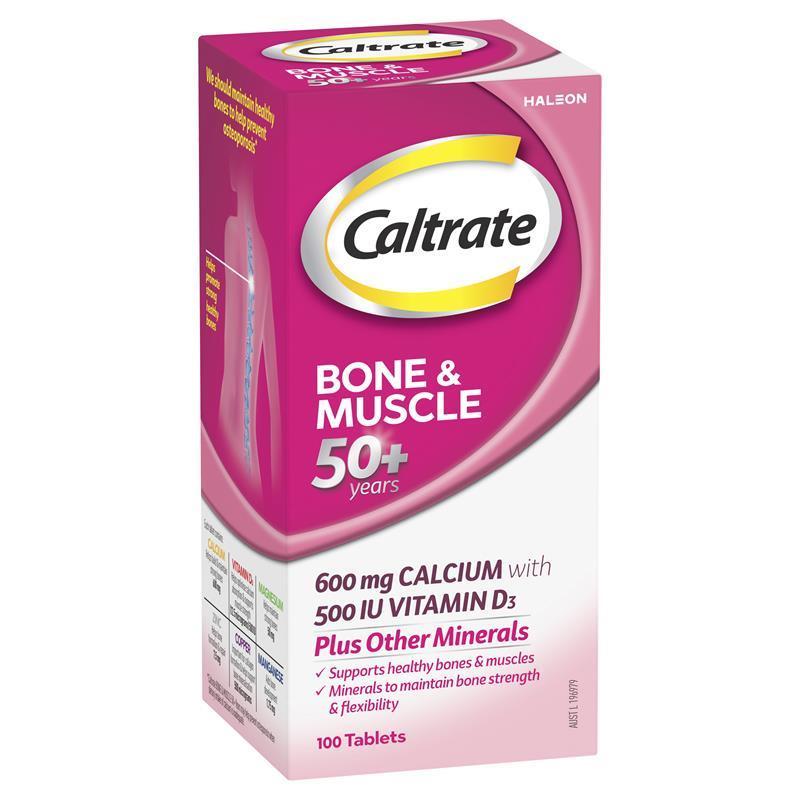 Buy Caltrate Bone & Muscle 50+ 100 Tablets online at Chemist Warehouse