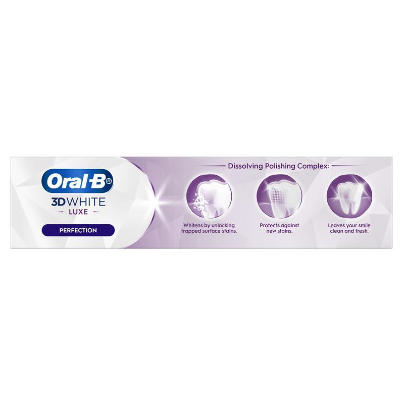 Buy Oral B Teeth Whitening Toothpaste 3D White Luxe Perfection 95g ...