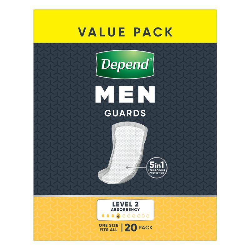 Buy Depend for Men Guards 20 Bulk Pack online at Chemist Warehouse