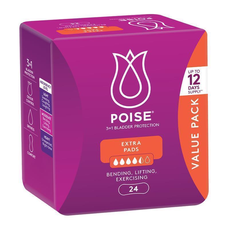 Buy Poise Pads Extra 24 Bulk Pack online at Chemist Warehouse