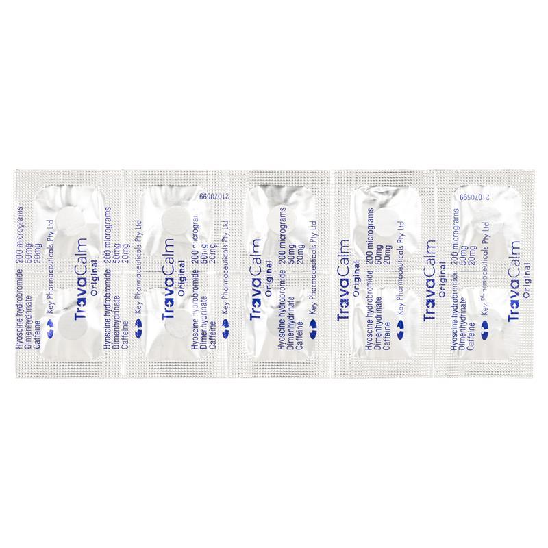 Buy Travacalm Travel Sickness Original 10 Tablets online at Chemist ...